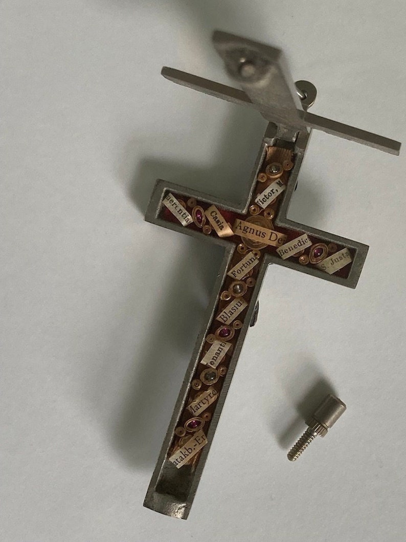 Rare Antique Catholic Pectoral Cross Reliquary Crucifix - Etsy