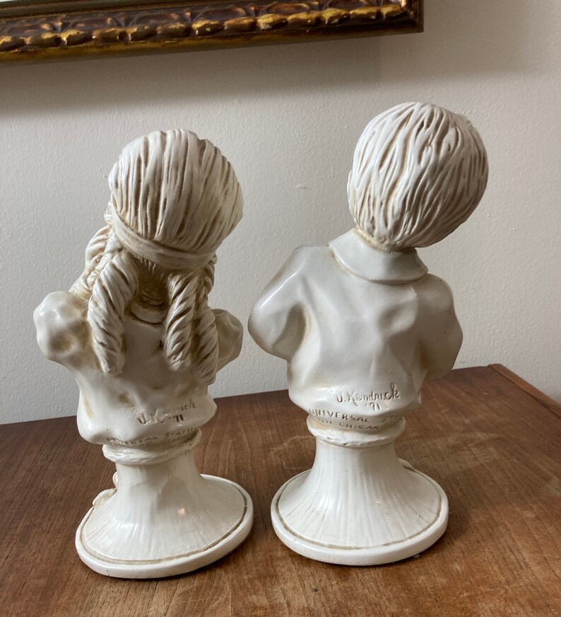 Vintage 1971 Saxophone Boy and Girl Bust Statues - Etsy