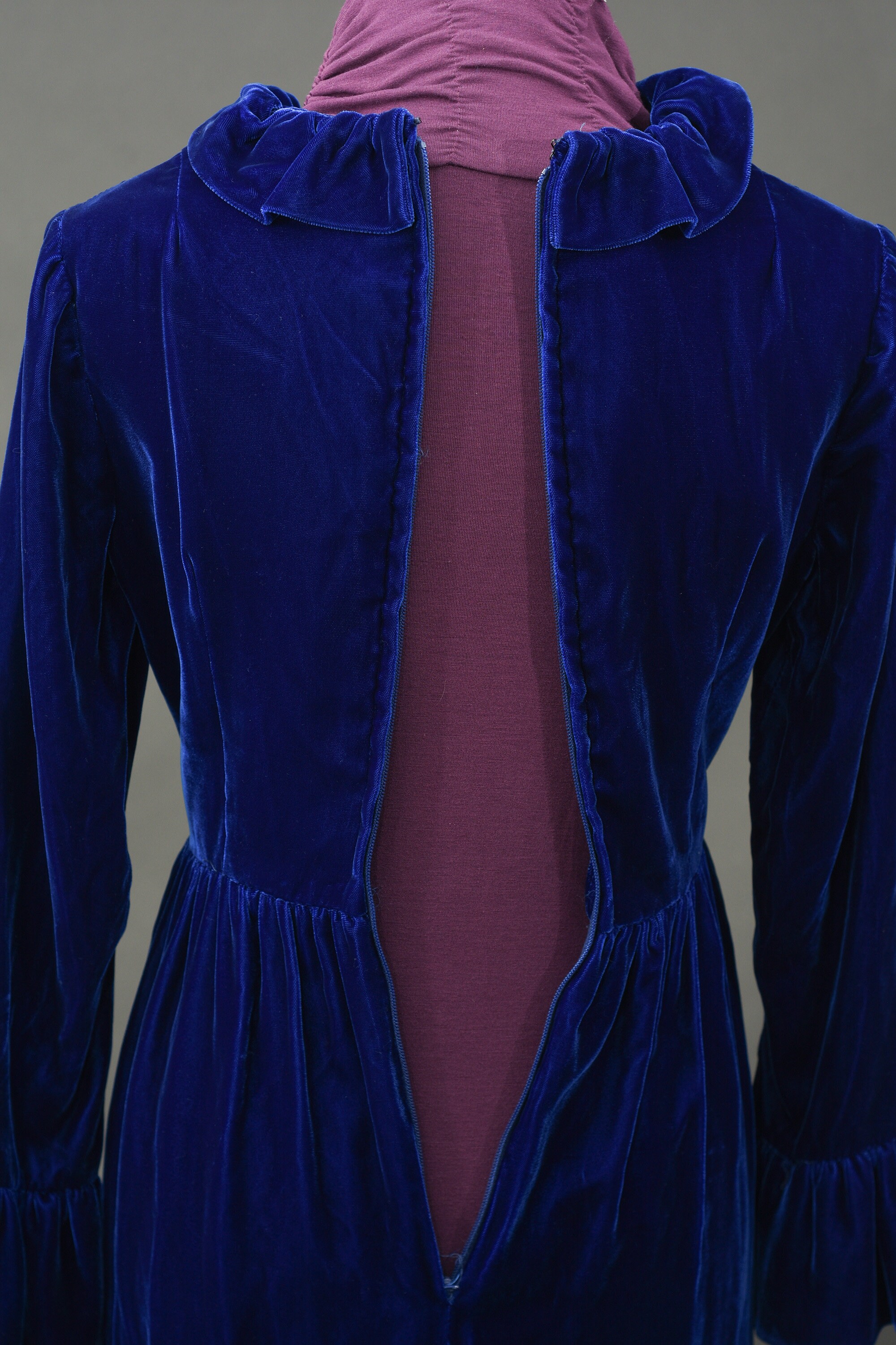 Dark Blue Velvet Early 1970s Lorrie Deb Bohemian Dress With - Etsy