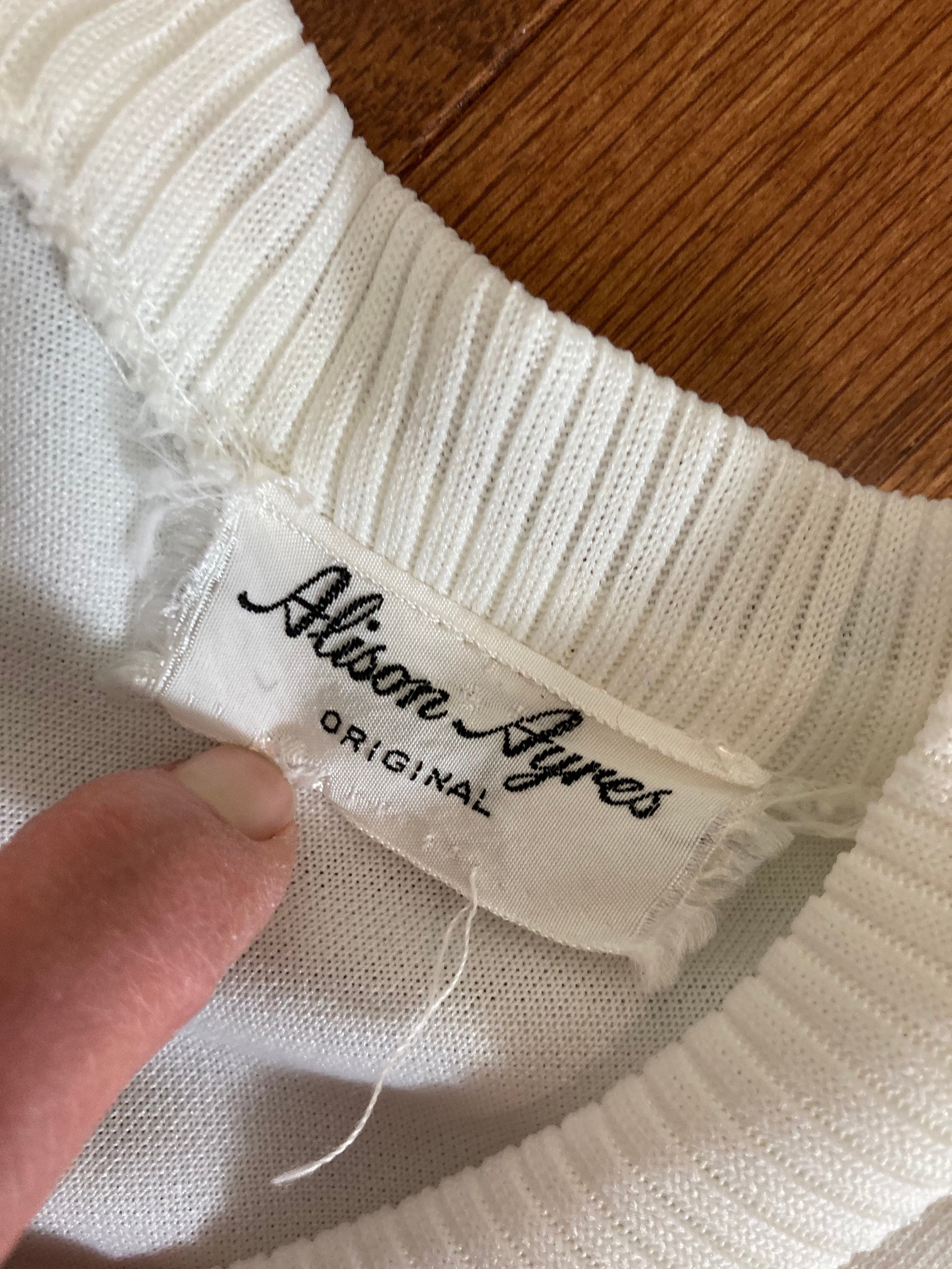 1970s Vintage White Alison Ayres Original Polyester Long | Etsy