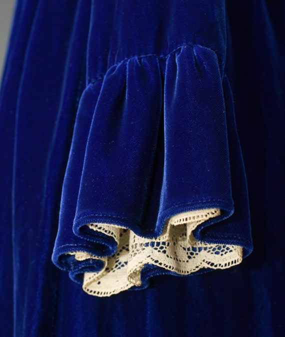 Dark Blue Velvet Early 1970’s Lorrie Deb Bohemian Dre… - Gem