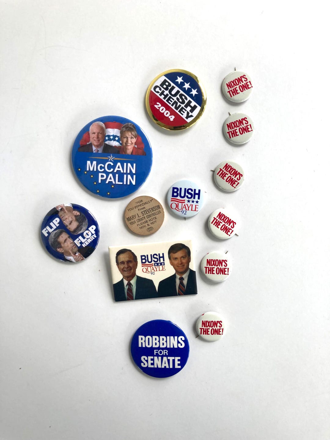VTG Vintage Republican Campaign Pins Nixon Bush Quale Bush Cheney ...