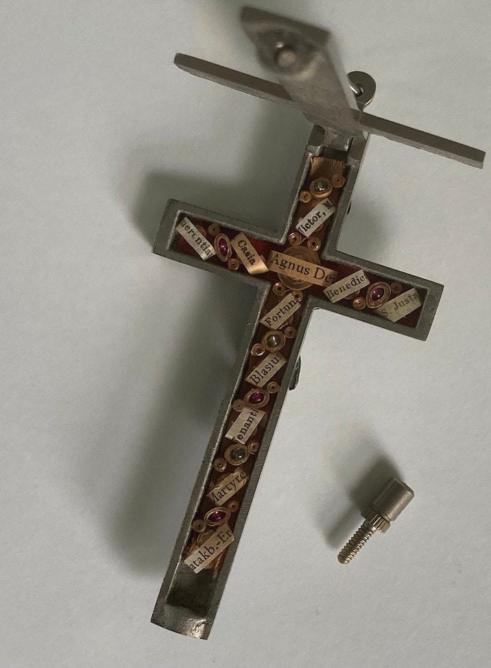 Rare Antique Catholic Pectoral Cross Reliquary Crucifix - Etsy