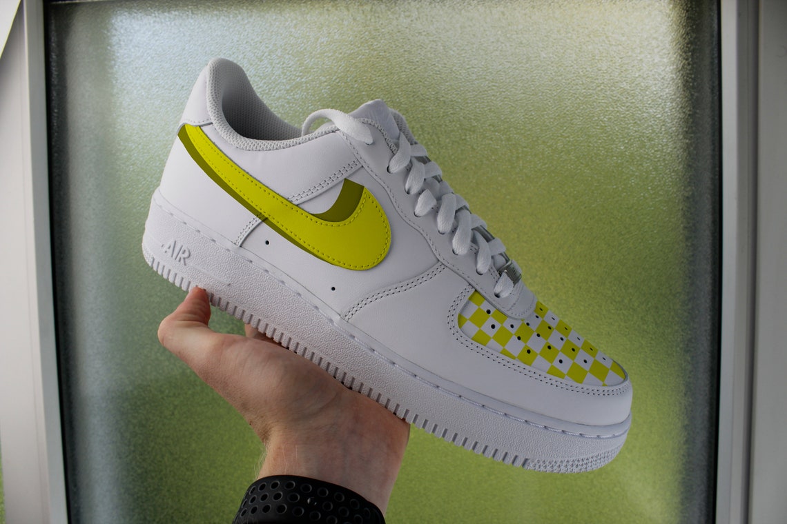 Custom Sneakers Nike Air Force 1 Low Colorful 3D Checkerboard | Etsy
