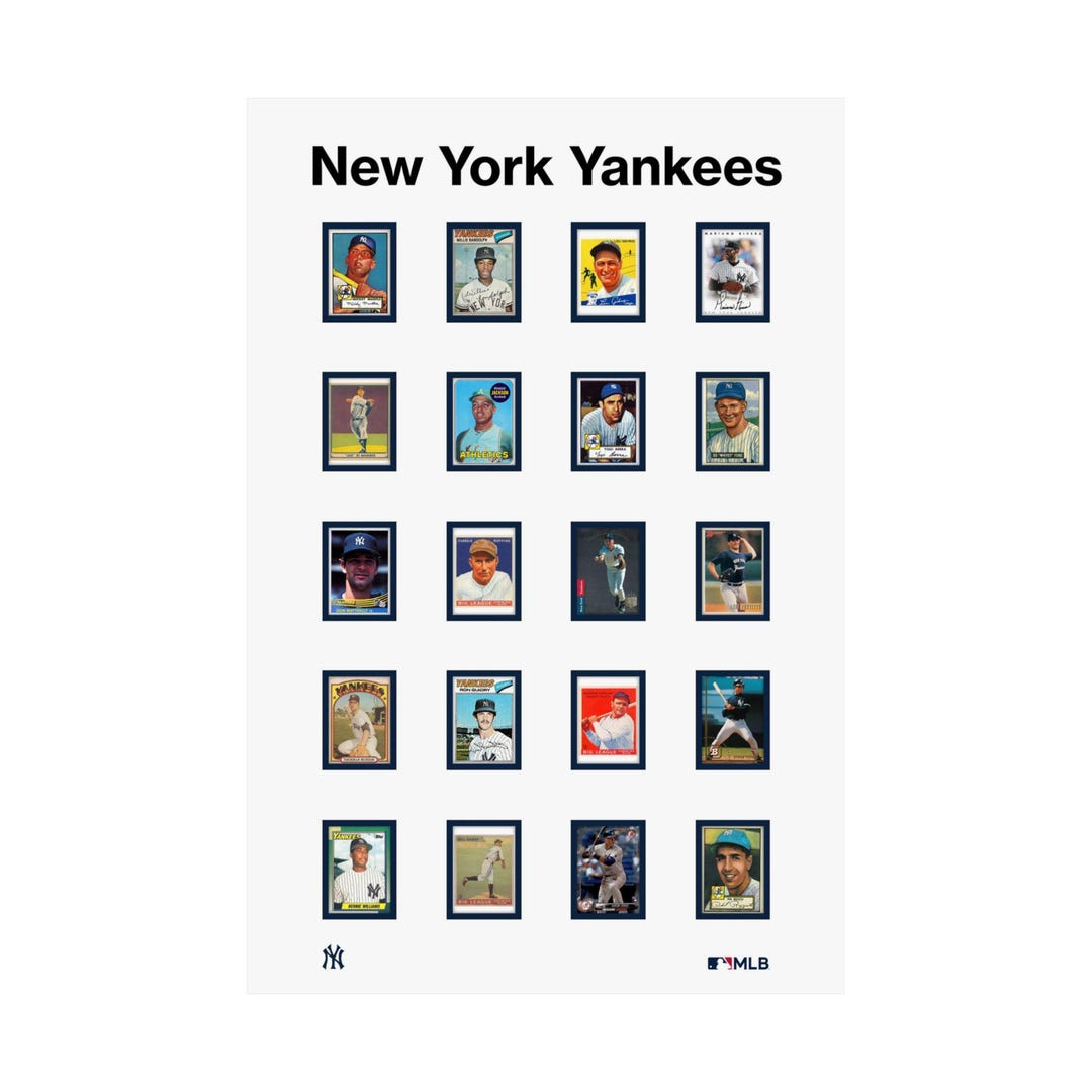 Vintage New York Yankees Poster, Baseball Wall Art, Sports Decor, Gift ...
