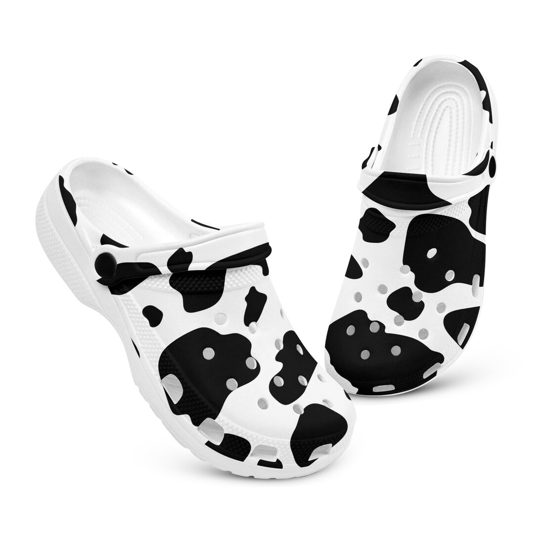 Cow Print Pattern Crocs Clogs for Women and Men, Custom Slip on Shoes ...