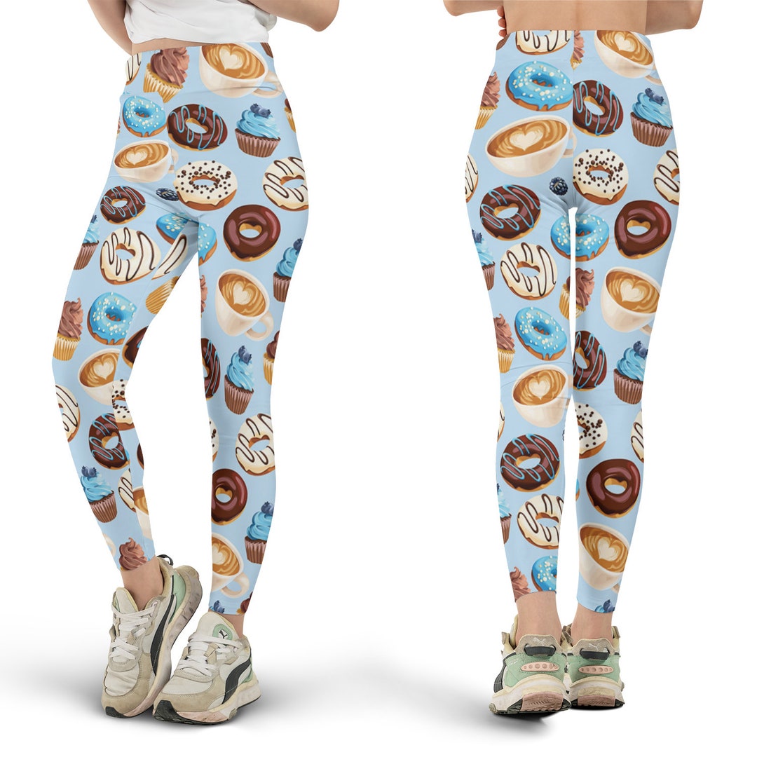 Coffee Donut and Cupcake Leggings Leggings for Women - Etsy