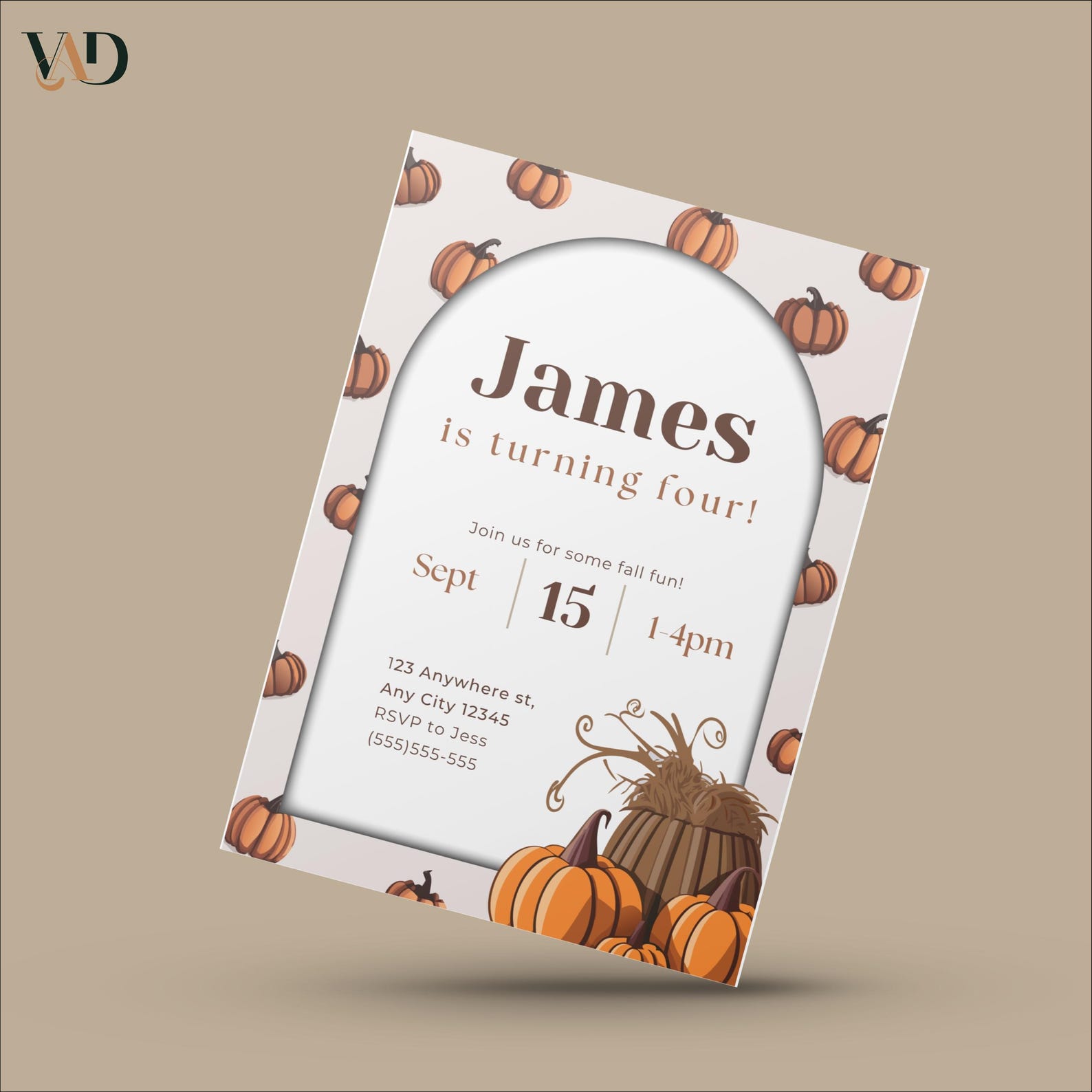 Editable Fall Invitation Template | Autumn Birthday | Instant Download ...