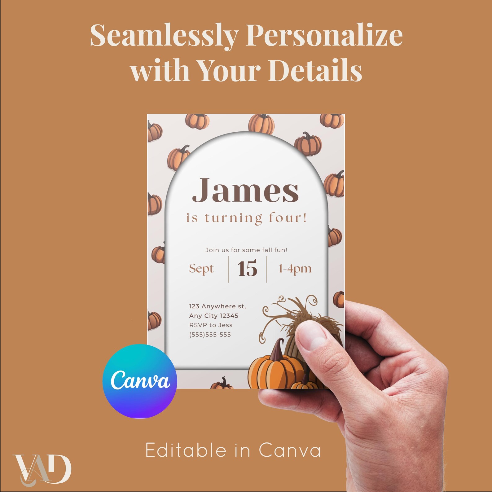 Editable Fall Invitation Template | Autumn Birthday | Instant Download ...