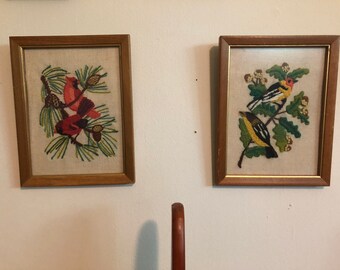 Embroidered bird | Etsy