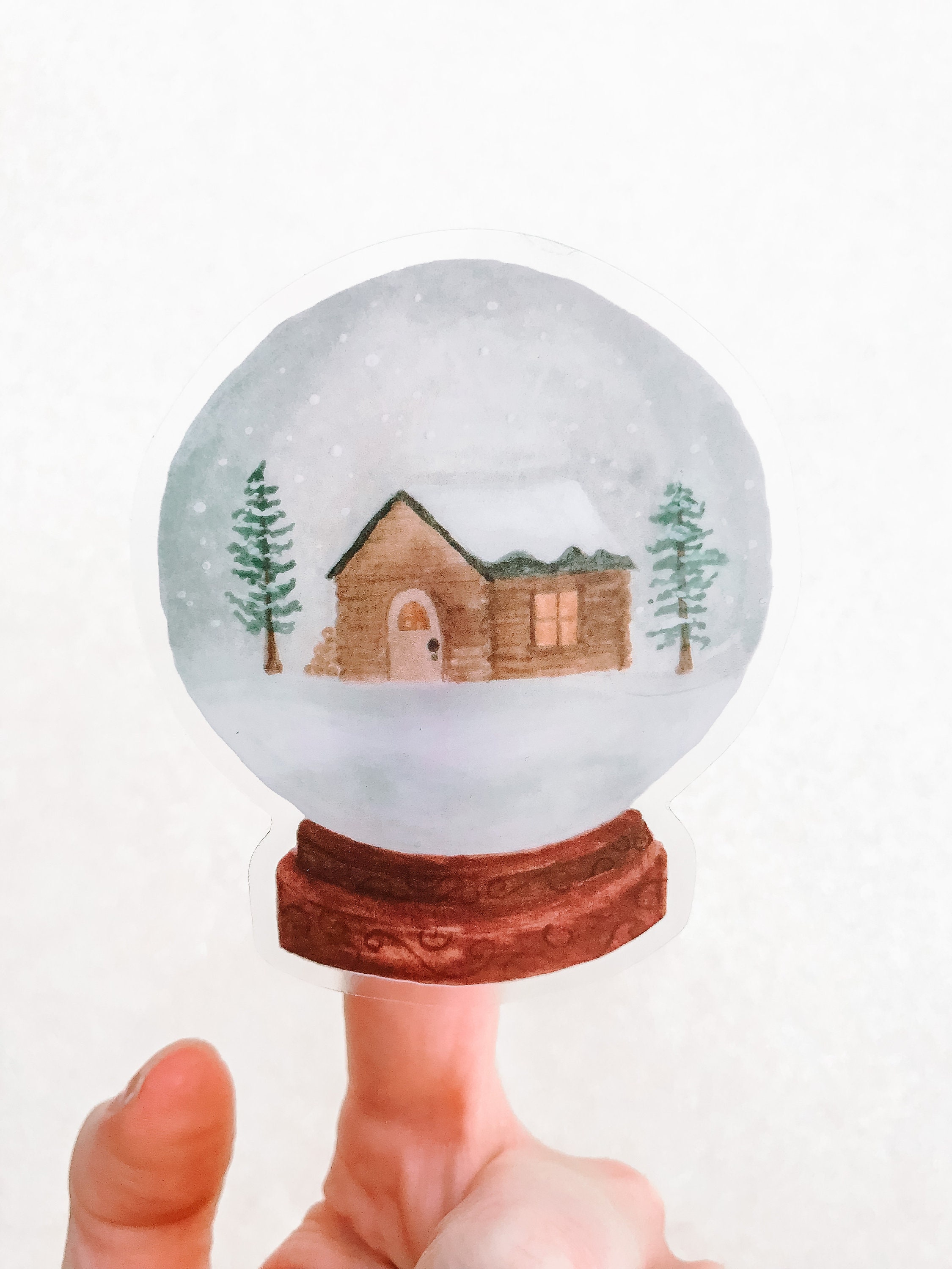 Snow Globe Die-cut Transparent Sticker - Etsy