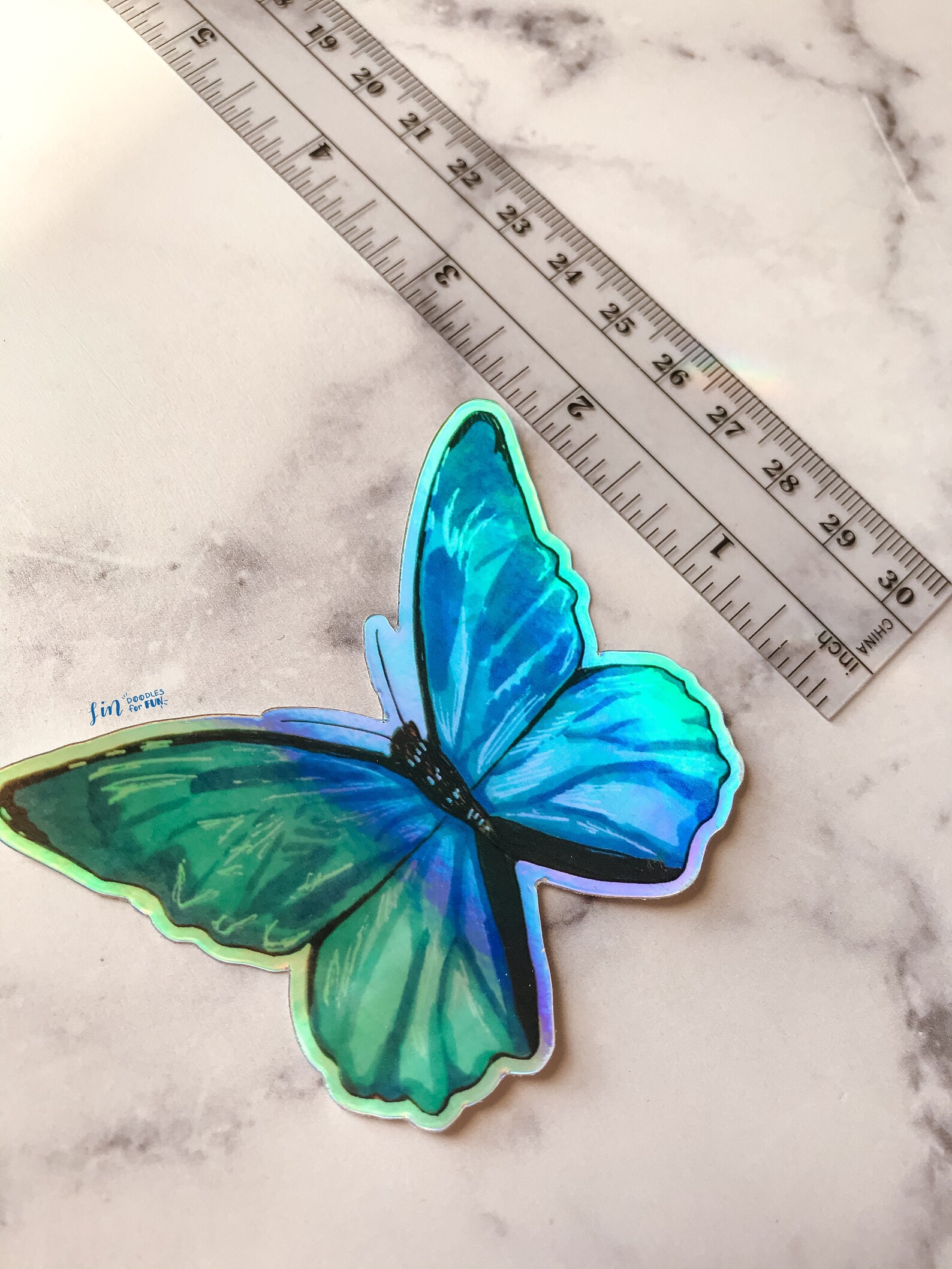 Holographic Die-cut Butterfly Vinyl Sticker - Etsy
