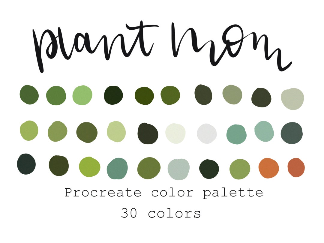 Plant Mom Procreate Palette/color Palette - Etsy