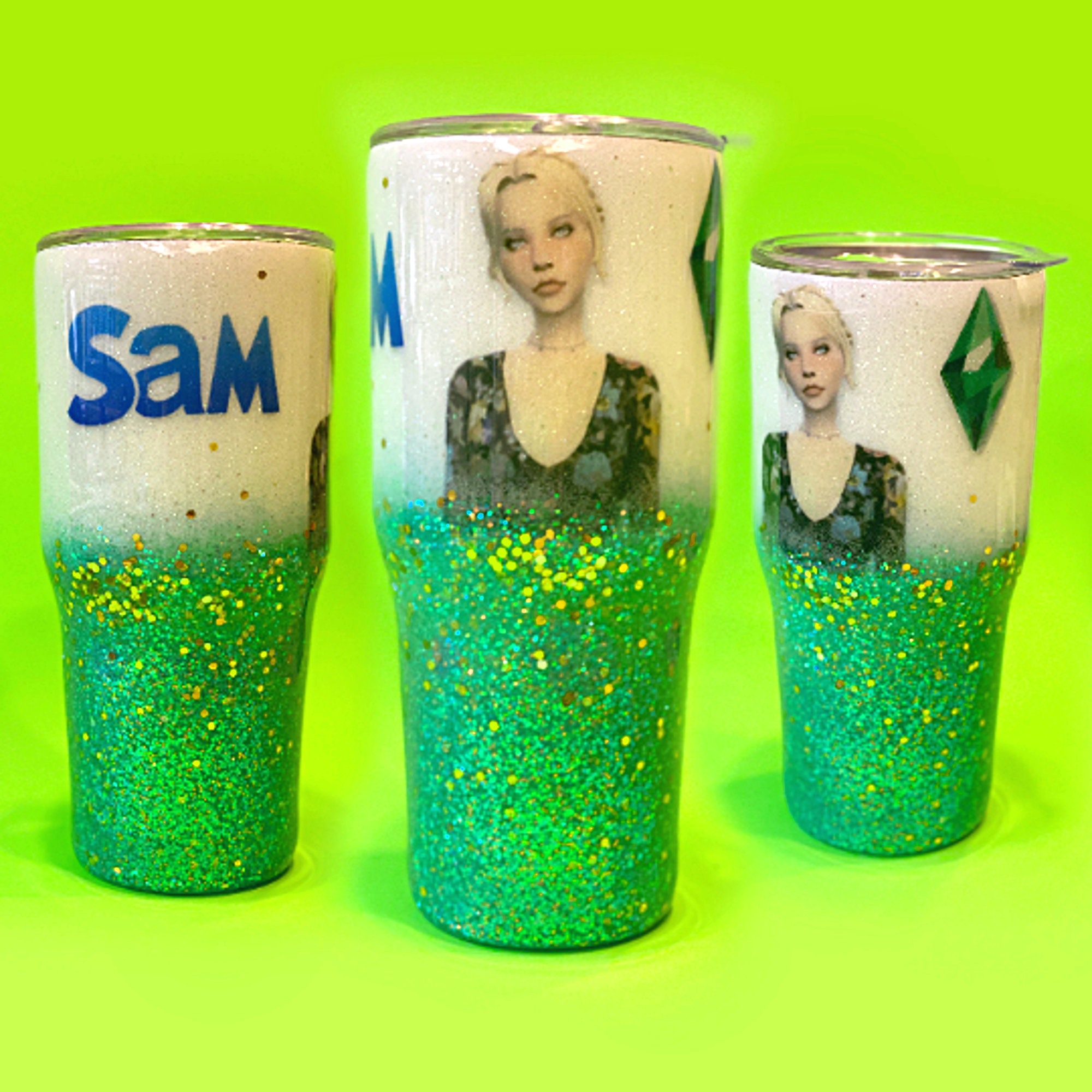 Free Shipping the Sims 4 Custom Personalized Epoxy Glitter Tumbler Cup ...