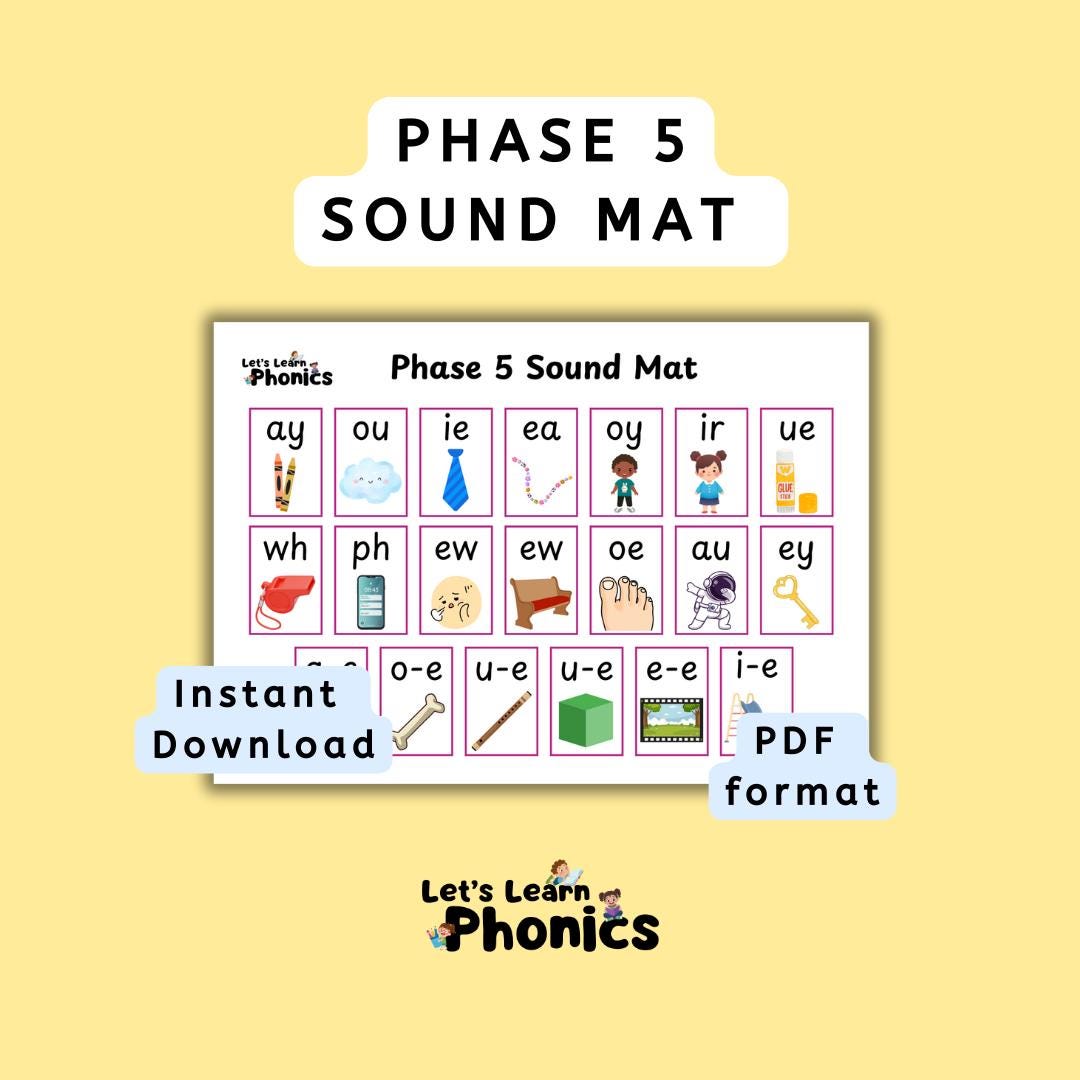 Phase 5 Phonics Sound Mat | Printable Learning Resource (digital ...