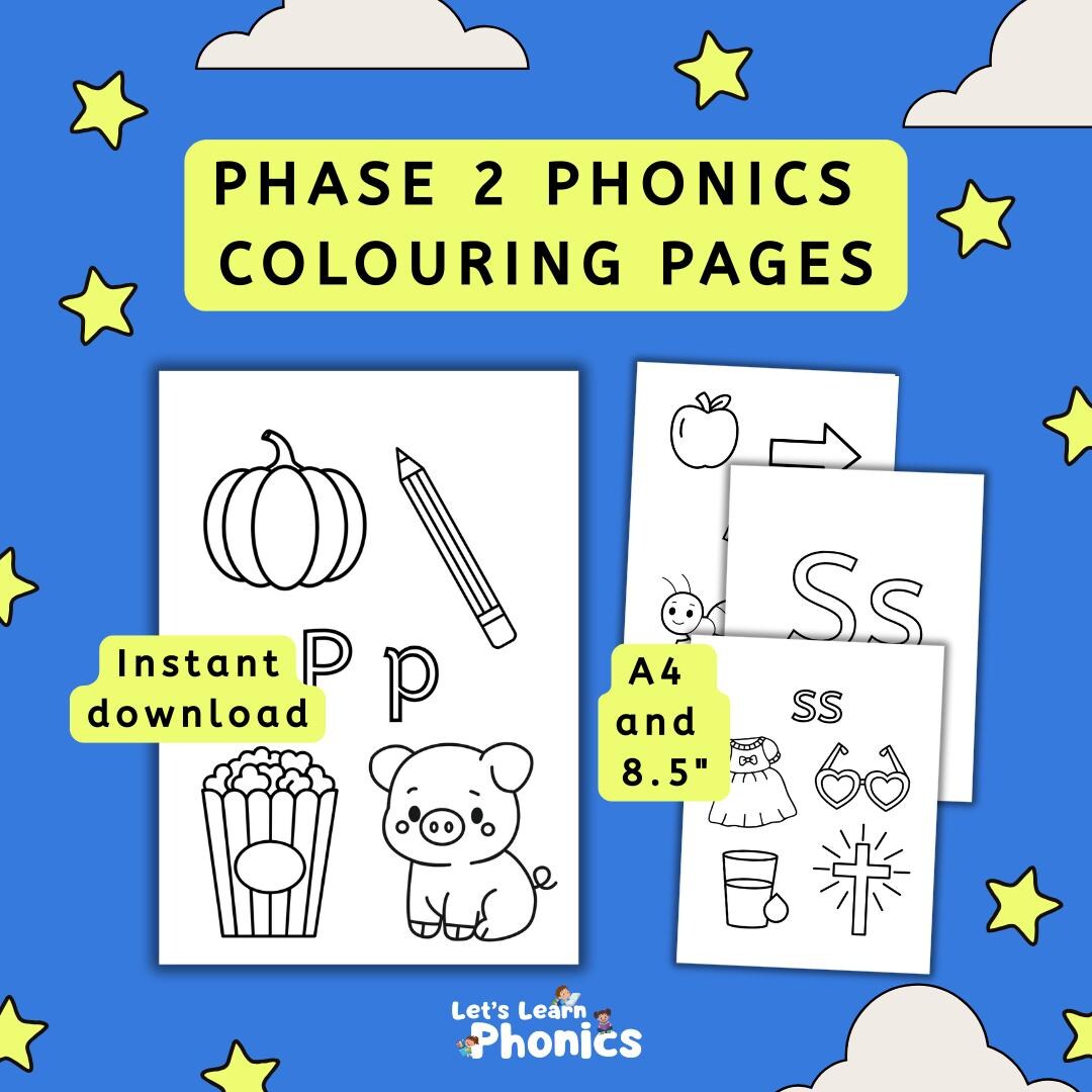 Phonics Coloring Pages | Letter Sounds, Early Literacy (digital ...