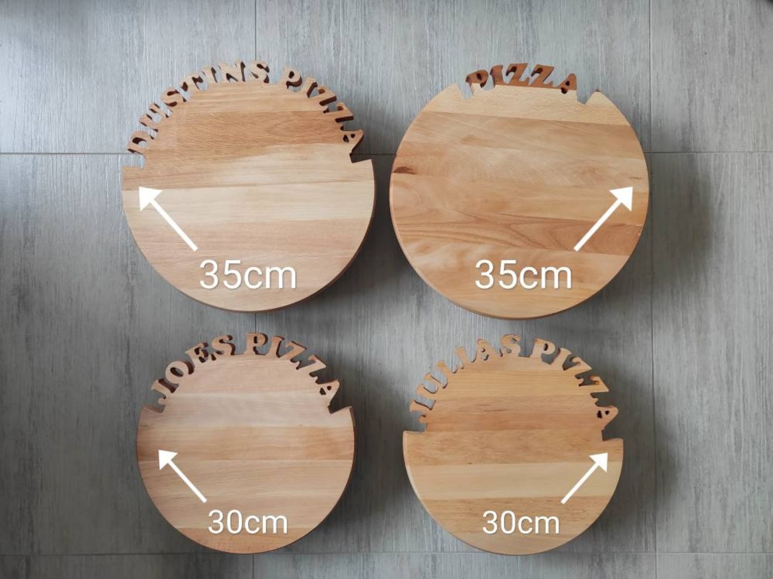 Round Pizza Cutting Board Wooden Board PIZZA Restaurant - Etsy