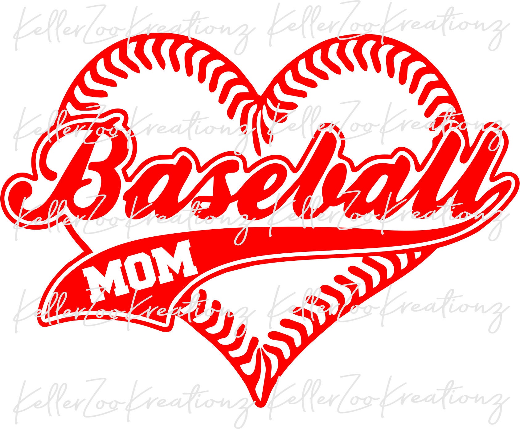 Baseball Mom Heart Svg Jpg Png - Etsy
