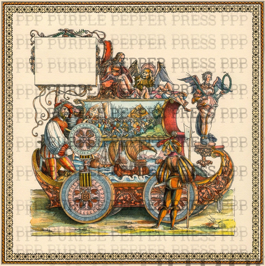 Medieval Parade Wagon With Winged Lion - Etsy
