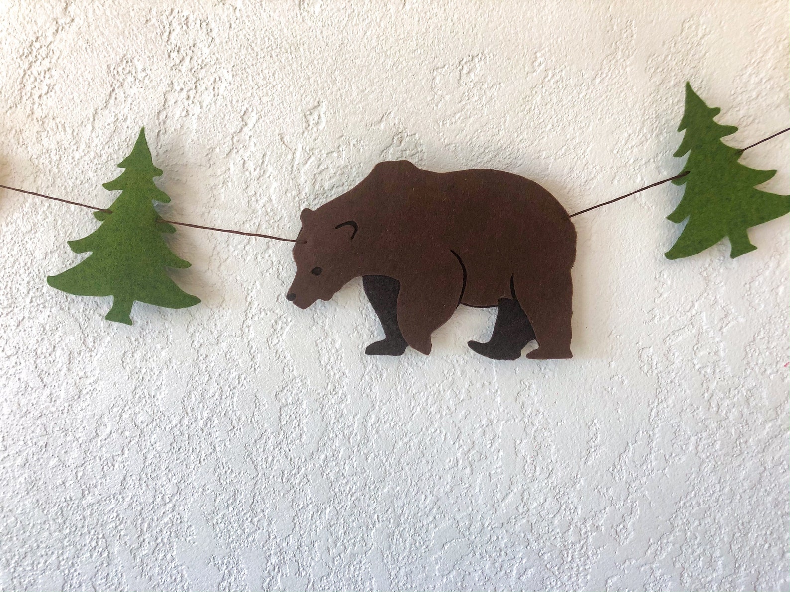 Felt Woodland Animal Banner Mountain Forest Nursery Bunting - Etsy