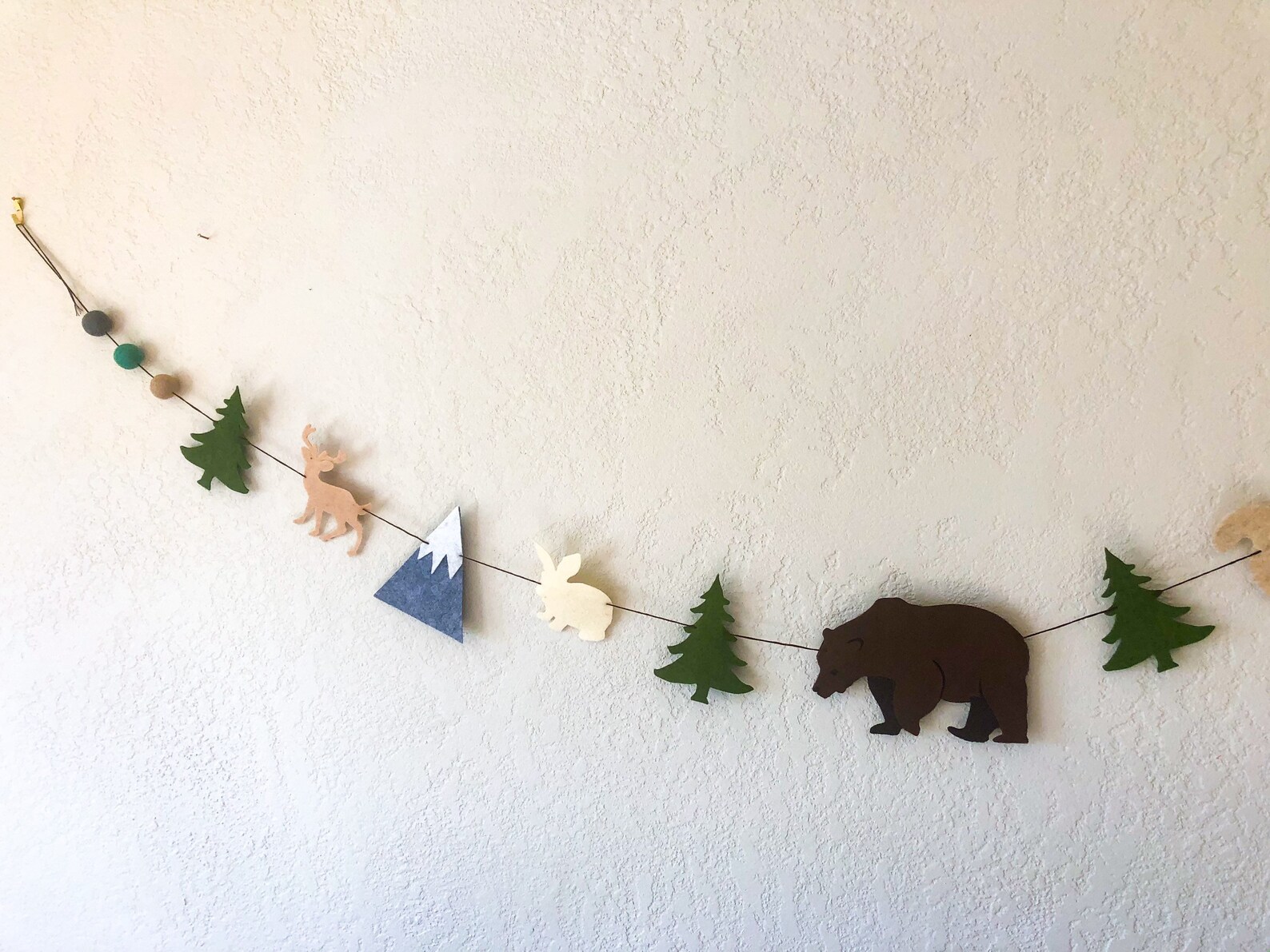 Felt Woodland Animal Banner Mountain Forest Nursery Bunting - Etsy