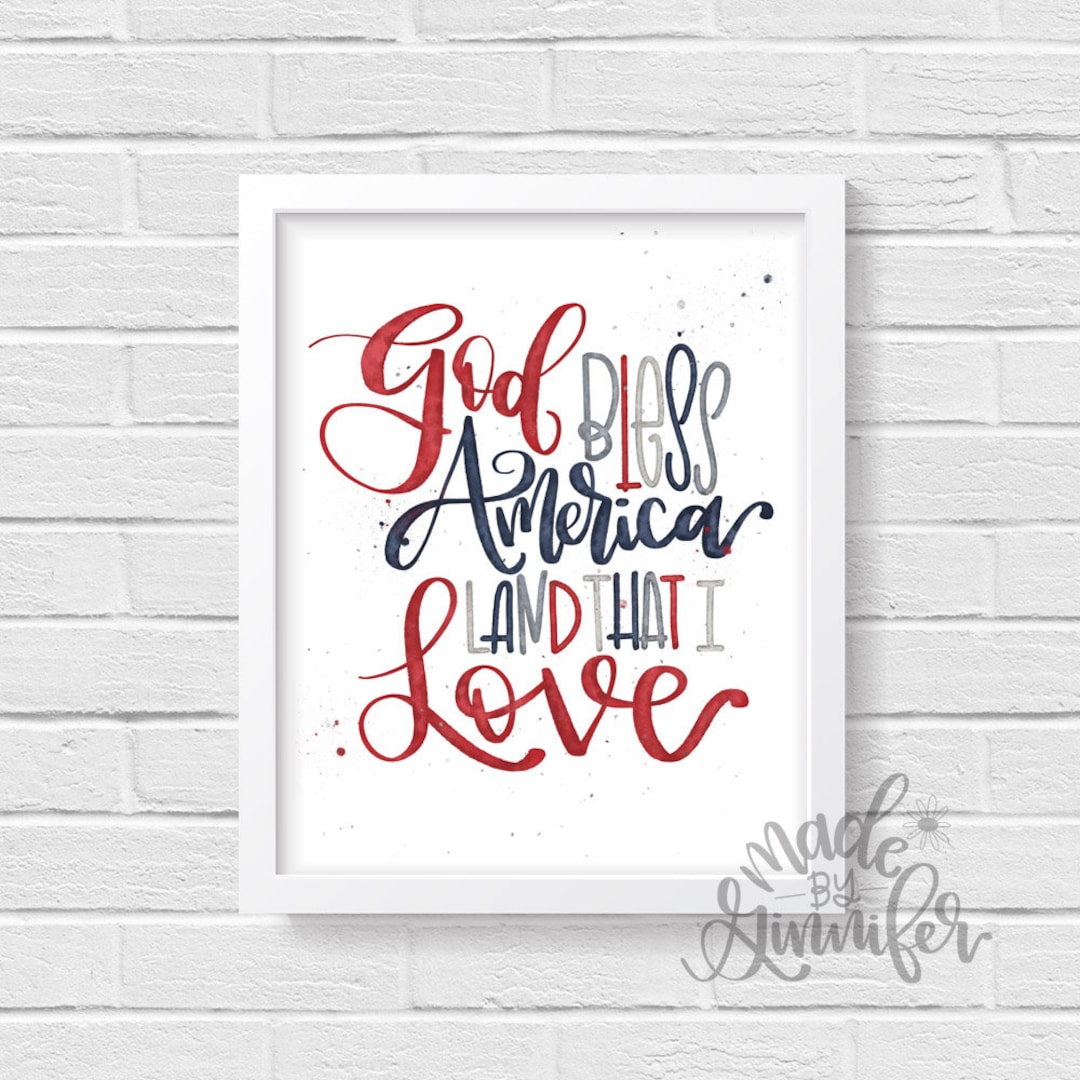 Land That I Love Watercolor Printable Download - Etsy