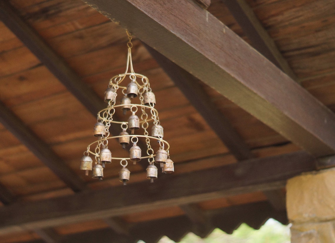 Indian Chandelier Decor Brass Wind Chime Idea For Home | Etsy
