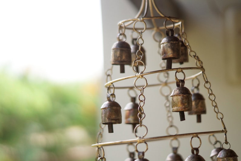 Indian Chandelier Decor Brass Wind Chime Idea For Home | Etsy