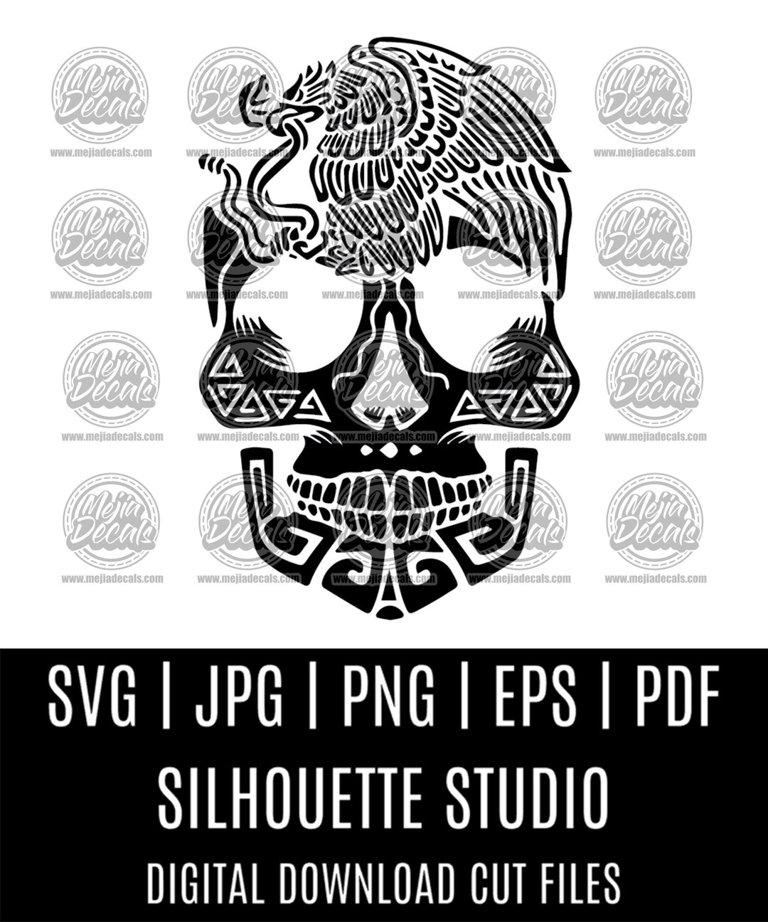 Mexican Sull - Mexico Sugar Skull - Cut File - Cricut - Silhouette ...