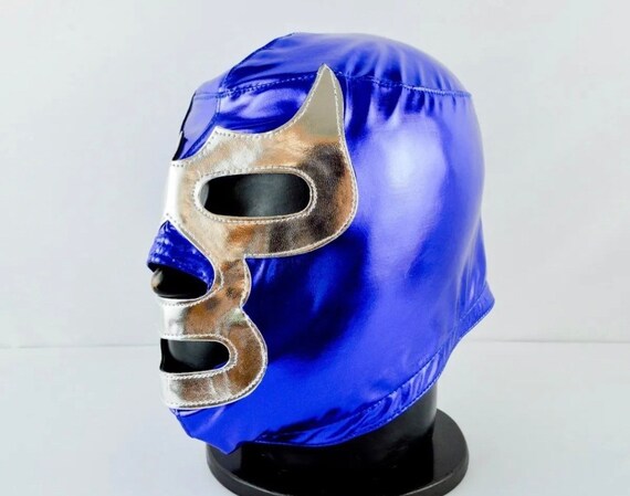 Blue Demon Mask Professional Wrestling Mask Blue Demon Mexican - Etsy