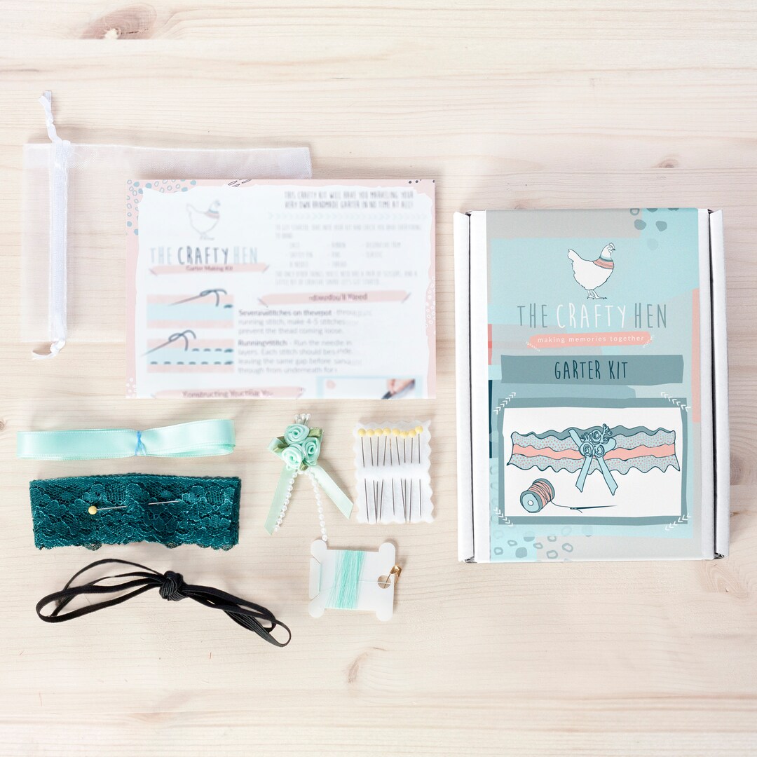 Garter Making Craft Kit Make Your Own Garter Wedding Garter Kit Bride ...