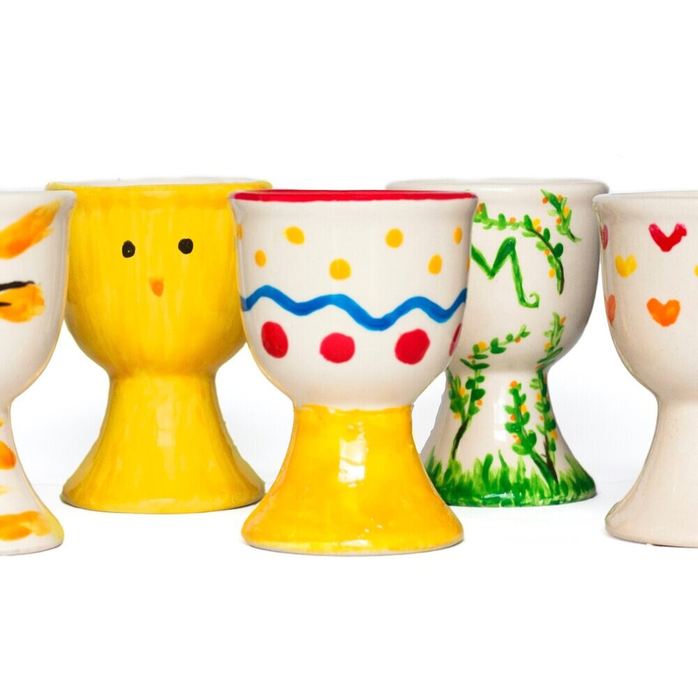 Egg Cup Painting Kit | Paint Your Own Egg Cup | Ceramic Egg Cup Kit ...