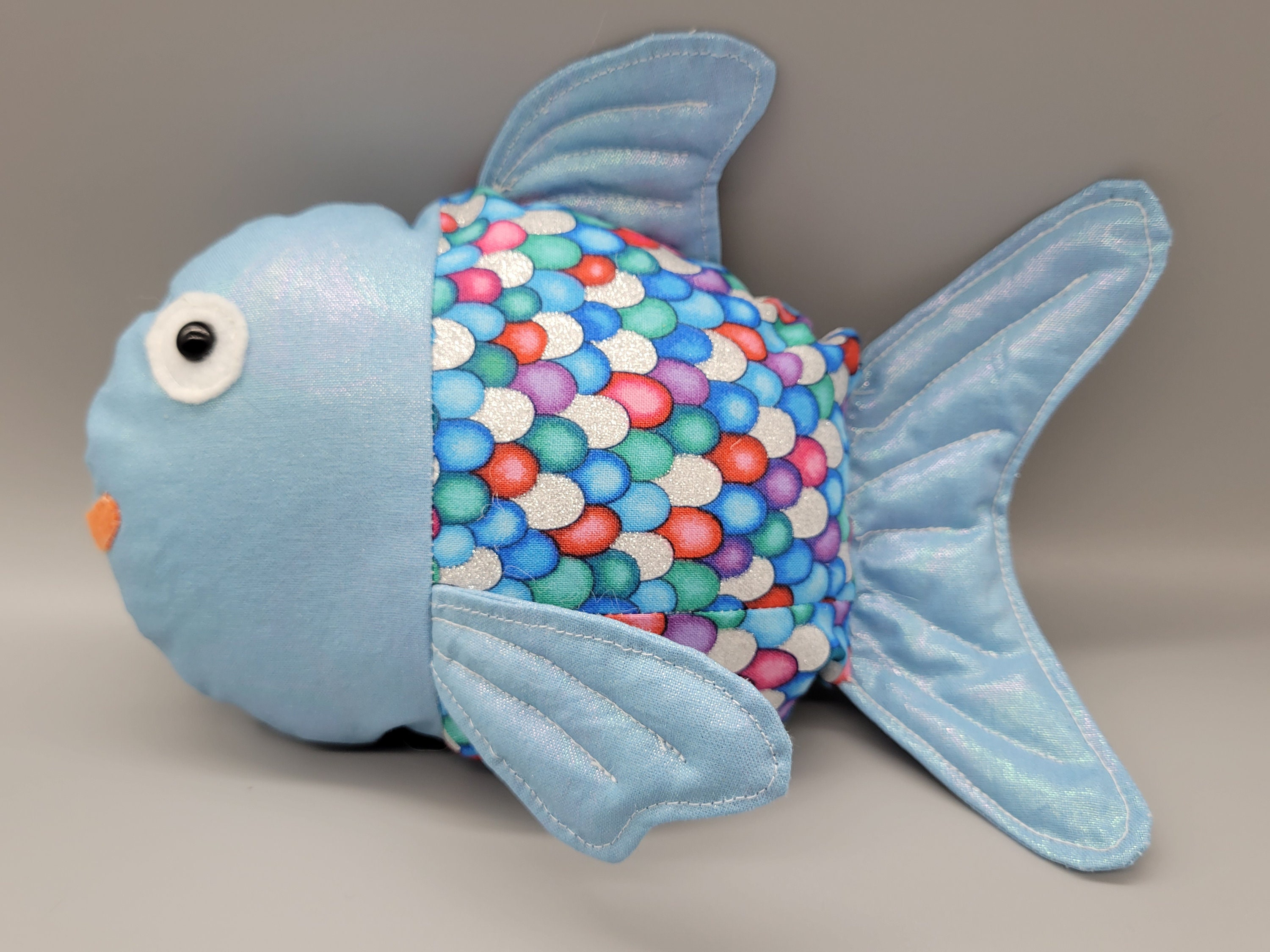 Rainbow Fish Plush Toy - Etsy