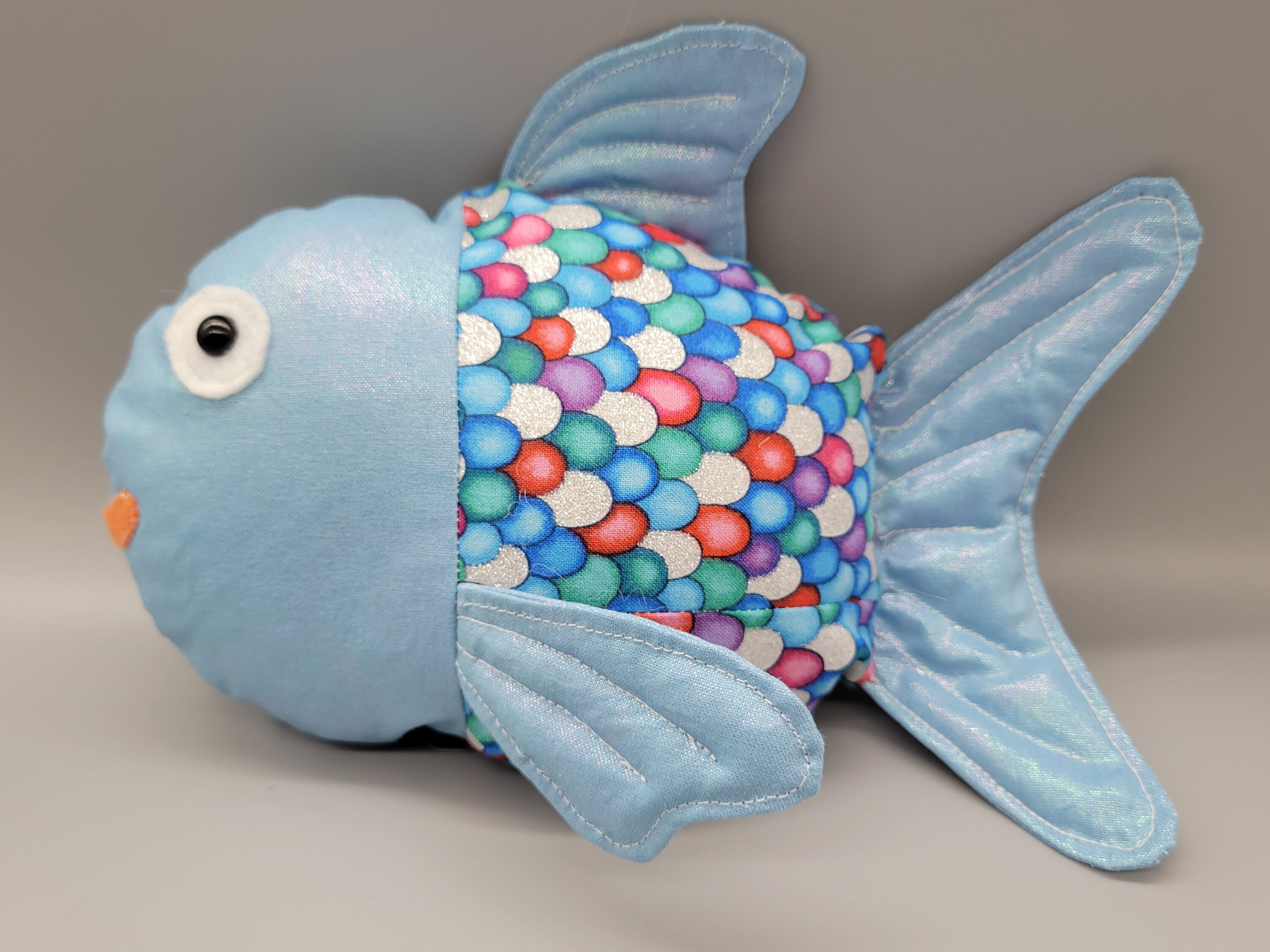 Rainbow Fish Plush Toy - Etsy