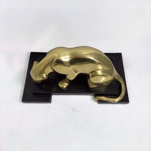 ART DECO Stylized Crouching PANTHER Jaguar Sculpture on Base - Etsy
