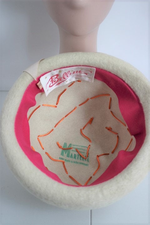 Vintage 1950 1960s Bellini NY Ivory Faux Fur Womens Derby Hat - Etsy