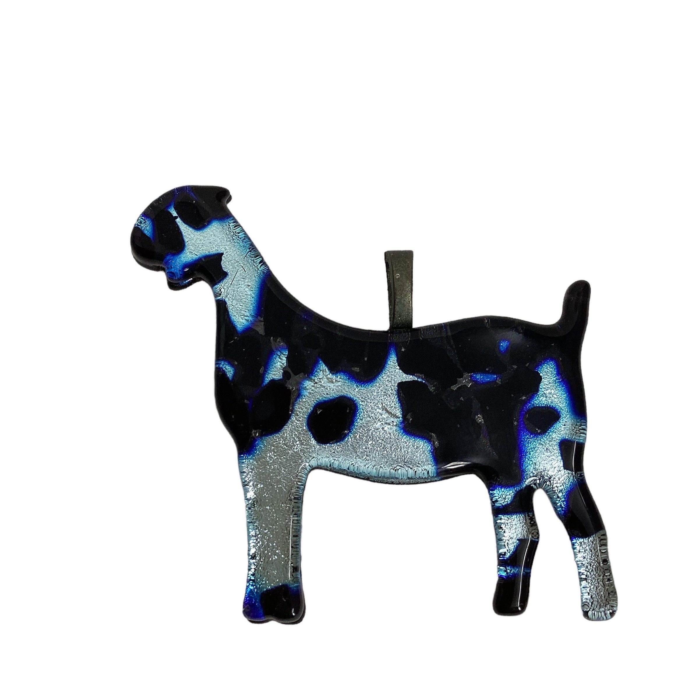 OOAK Dichroic Art Glass Dappled BOER Goat PENDANT - Etsy
