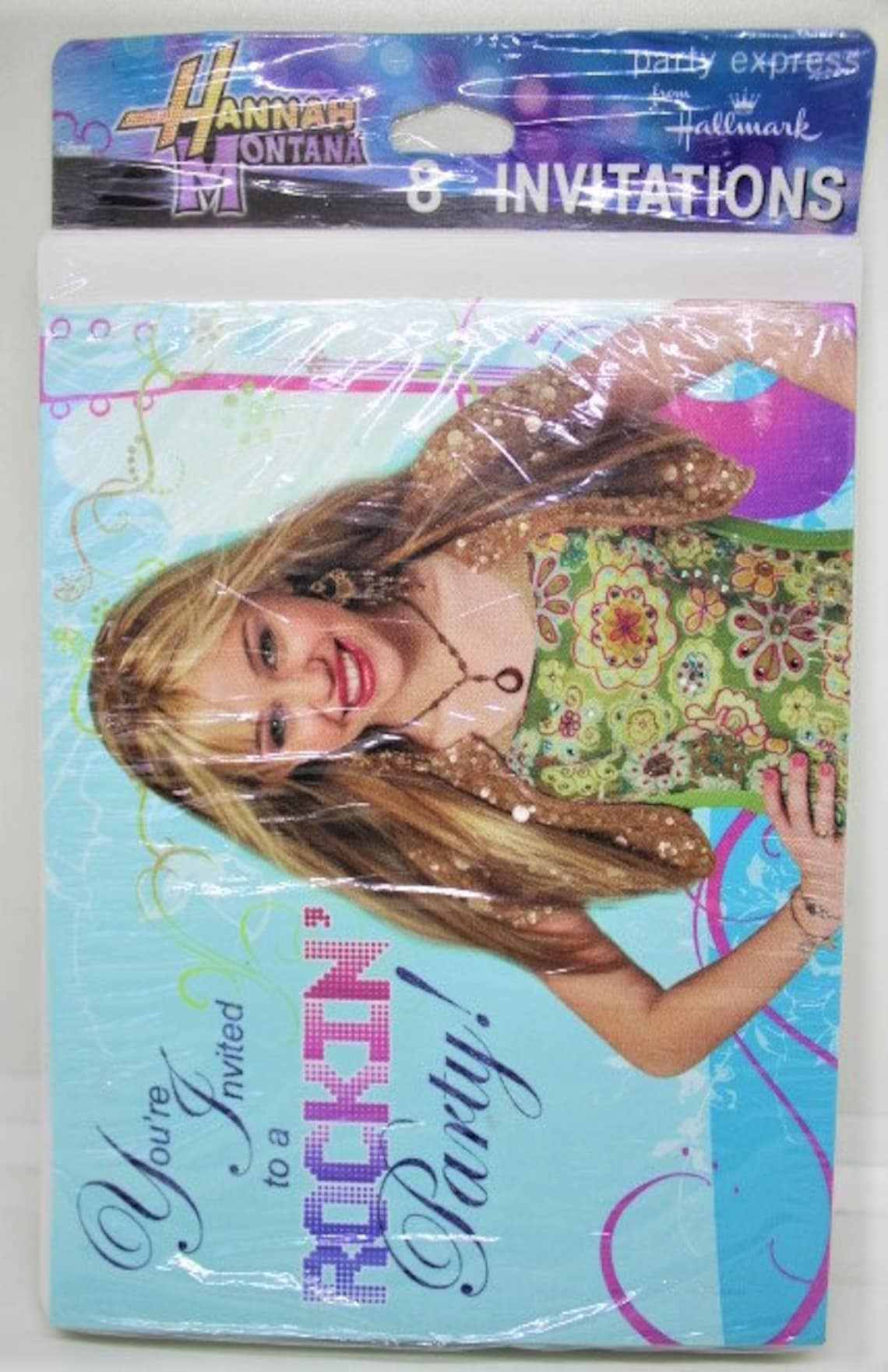 Vintage Hannah Montana Hallmark Party Invitations Miley Cyrus Disney - Etsy