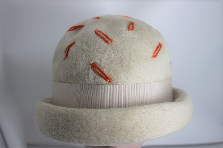 Vintage 1950 1960s Bellini NY Ivory Faux Fur Womens Derby Hat - Etsy