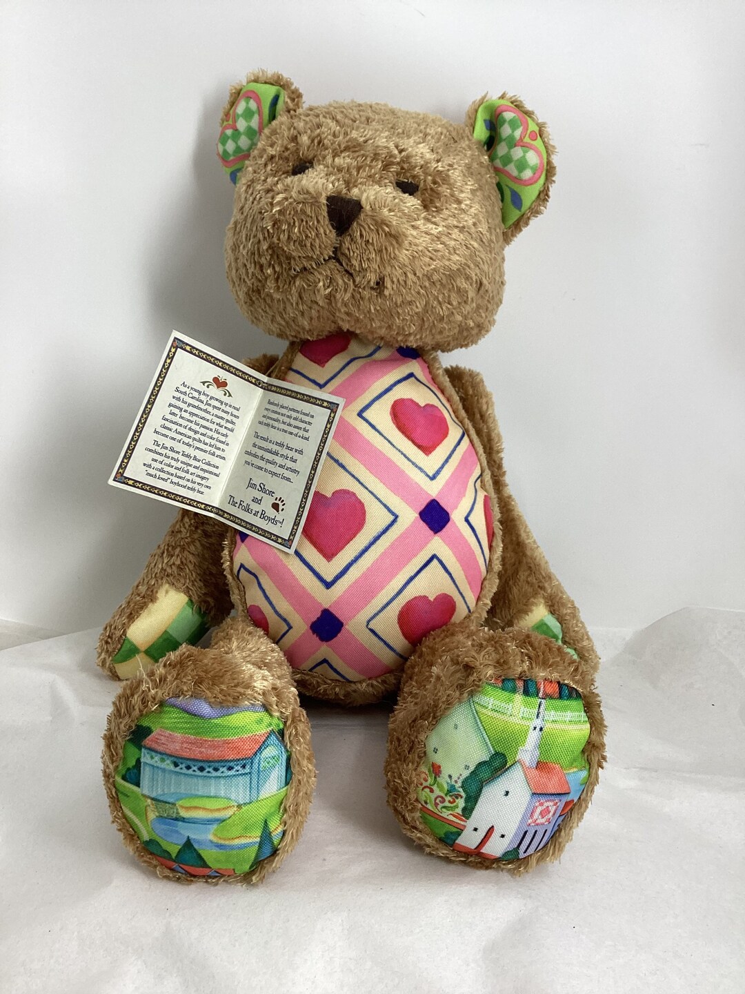 Jim Shore Boyd’s Bear Collection Patchwork Teddy Bear NWT in Perfect ...