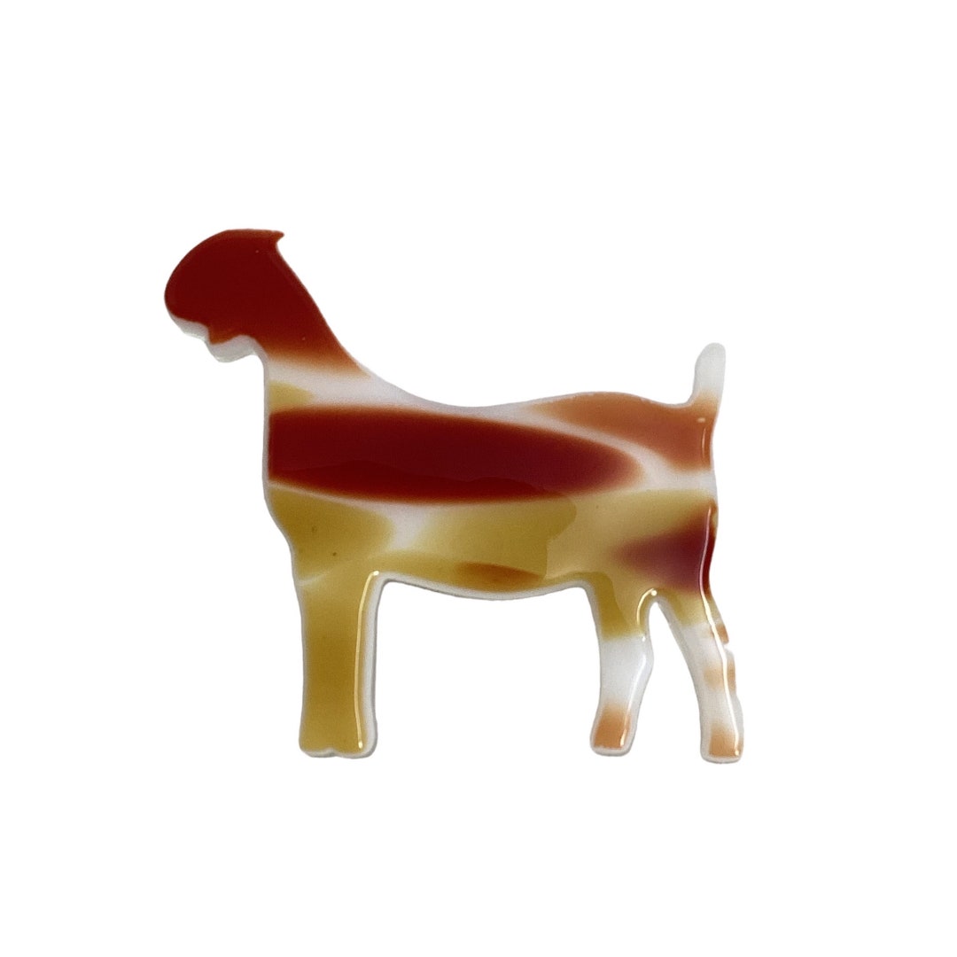 OOAK Dichroic Art Glass BOER Goat BROOCH Pin - Etsy