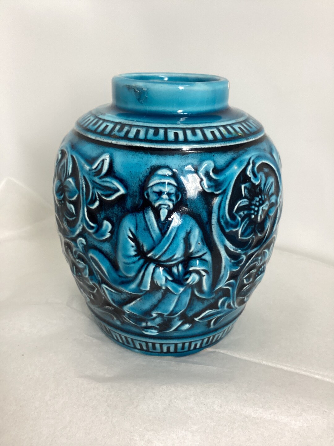 VTG Japanese Turquoise Blue Glaze Porcelain Ginger Jar Vase - Etsy
