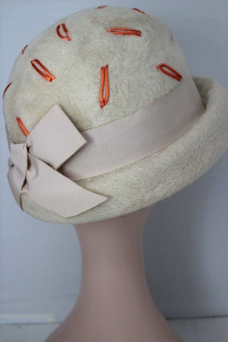 Vintage 1950 1960s Bellini NY Ivory Faux Fur Womens Derby Hat - Etsy
