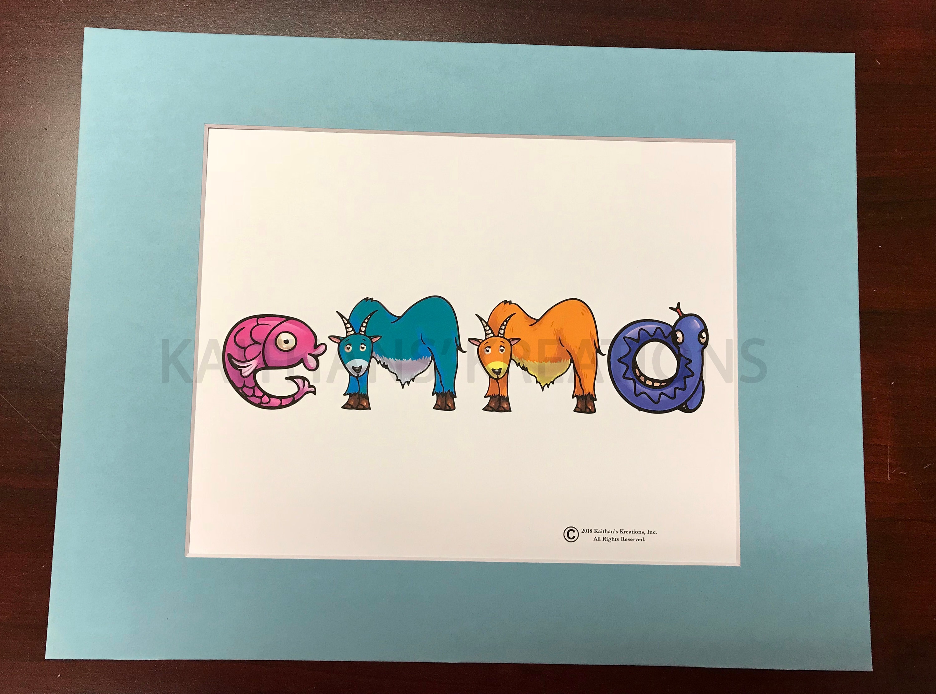 EMMA Baby Name Animal Alphabet Letter Nursey Wall Gift Cute Art - Etsy