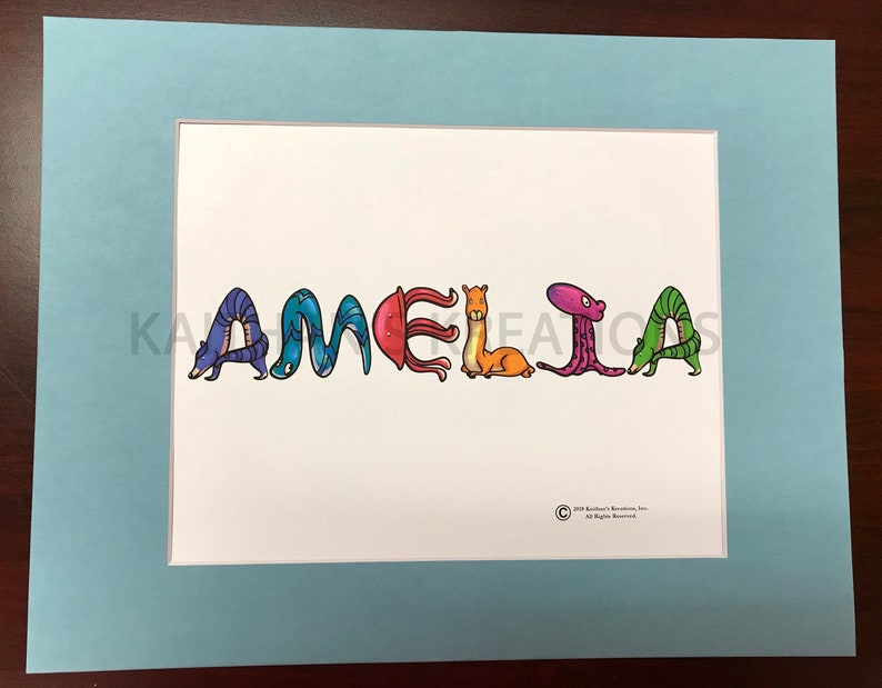 AMELIA Baby Name Animal Alphabet Letter Nursey Wall Gift Cute Infant ...