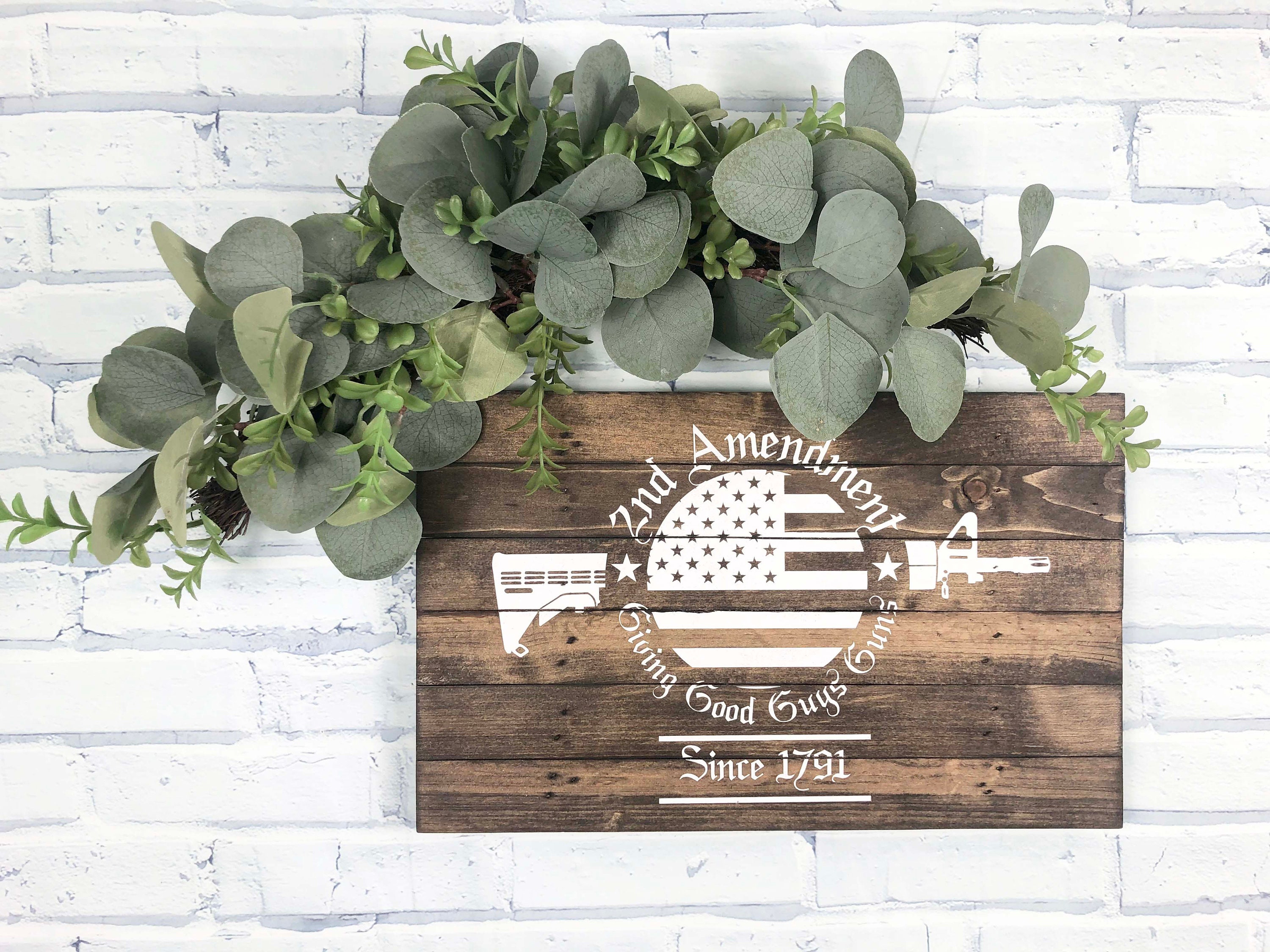 2nd Amendment Sign.giving Good Guys Guns.pro Guns Sign.patriotic Wood ...