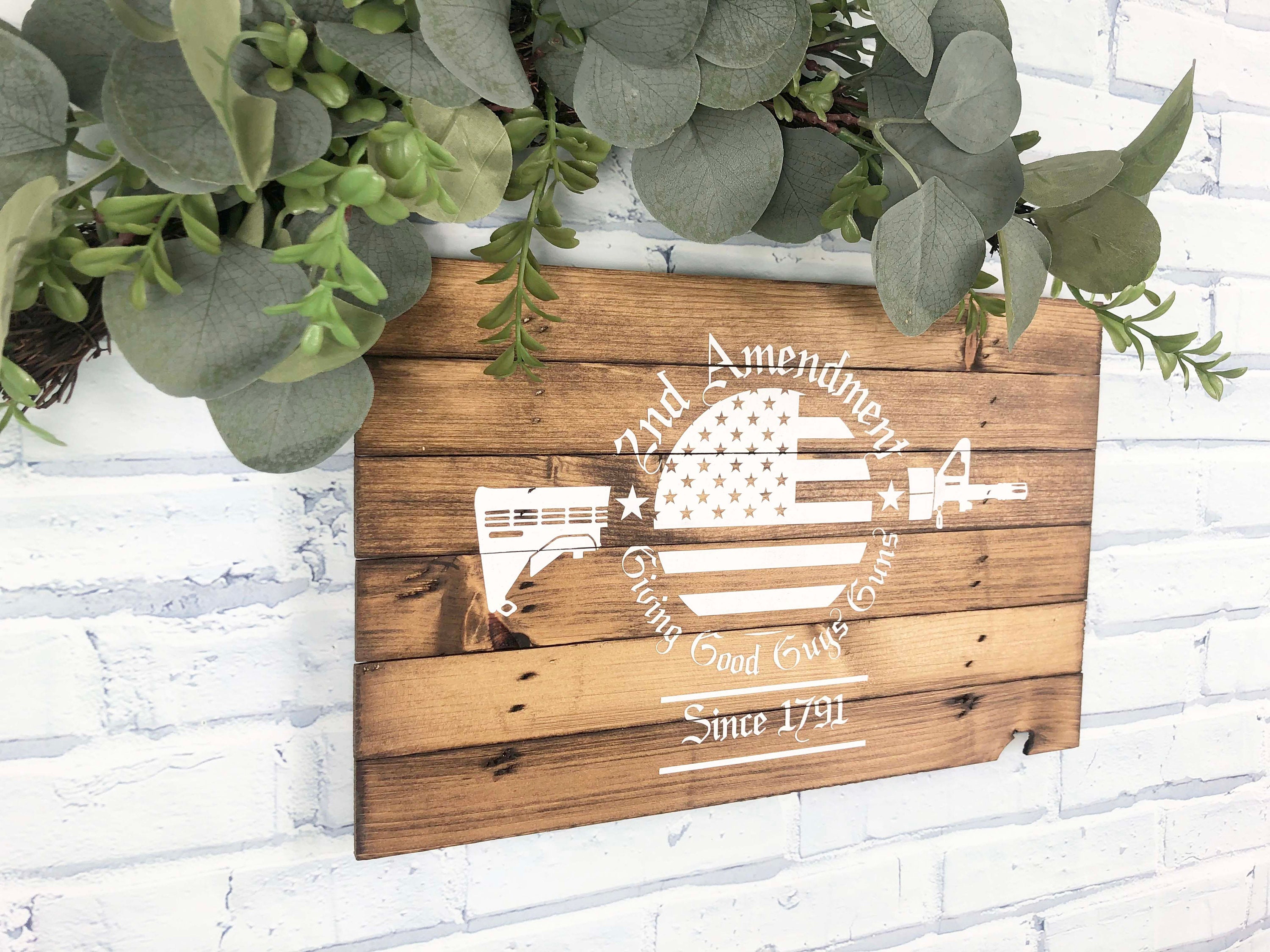 2nd Amendment Sign.giving Good Guys Guns.pro Guns Sign.patriotic Wood ...