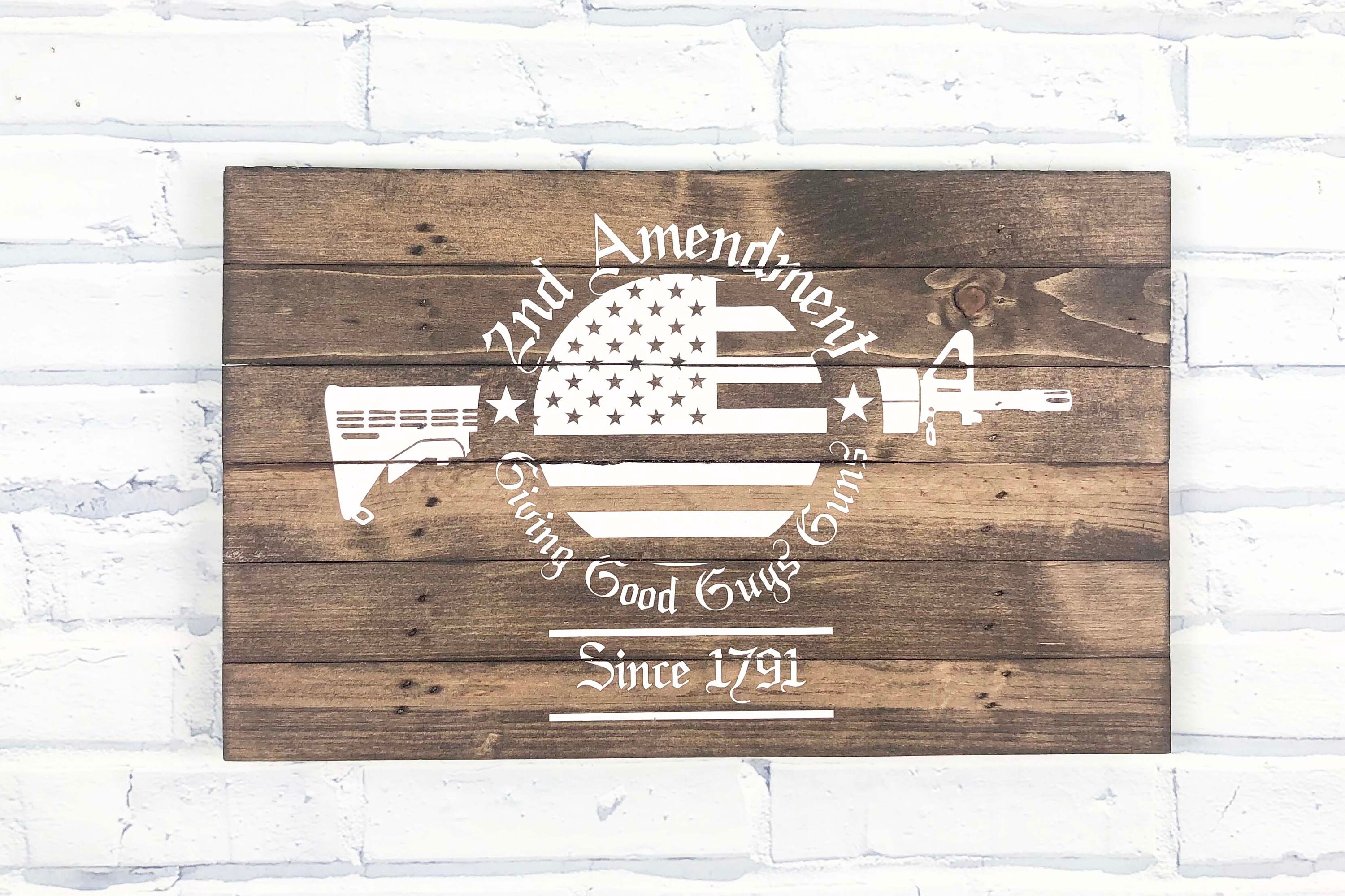2nd Amendment Sign.giving Good Guys Guns.pro Guns Sign.patriotic Wood ...