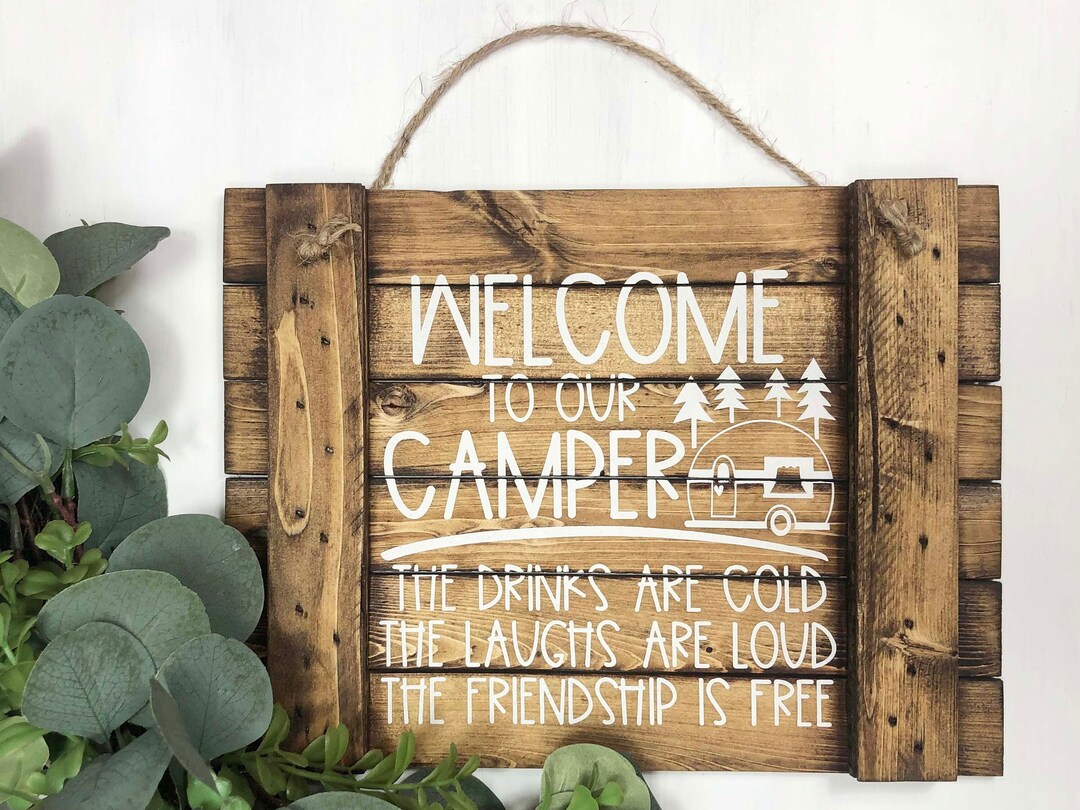 Welcome to Our Camper.camping Sign Funny.camping Gift Ideas.sign for ...