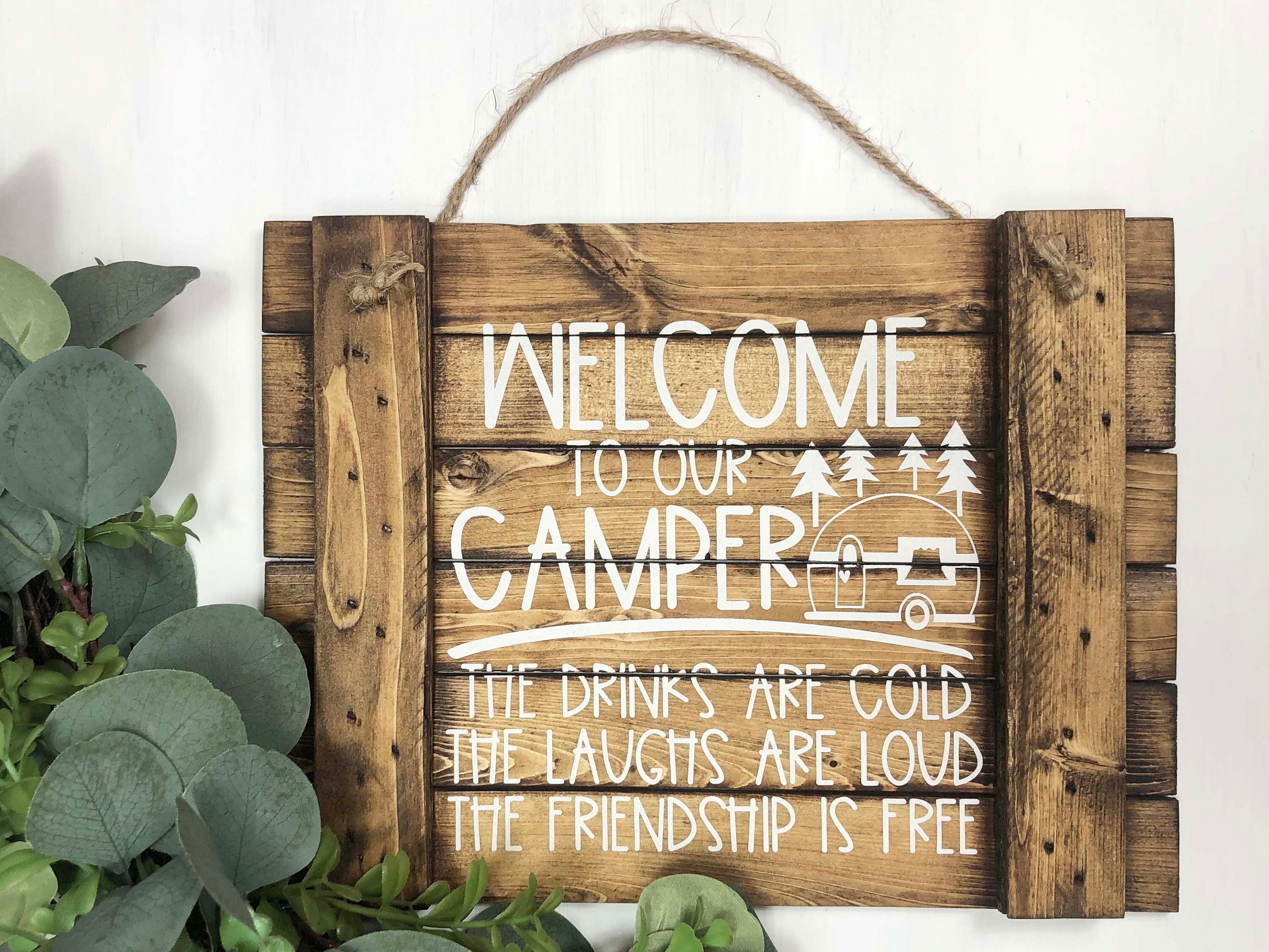 Welcome to Our Camper.camping Sign Funny.camping Gift Ideas.sign for ...